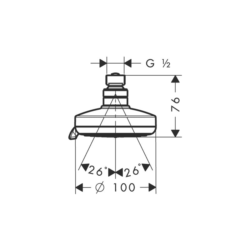 HANSGROHE 27443000 Kopfbrause Croma 100 Multi chrom – HansgroheDirect